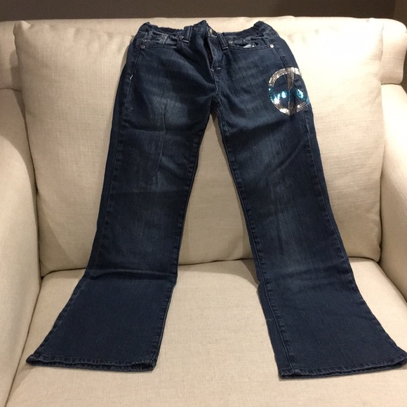 Imperial Star | Bottoms | Imperial Star Sequin Peace Sign Stretch Jean ...